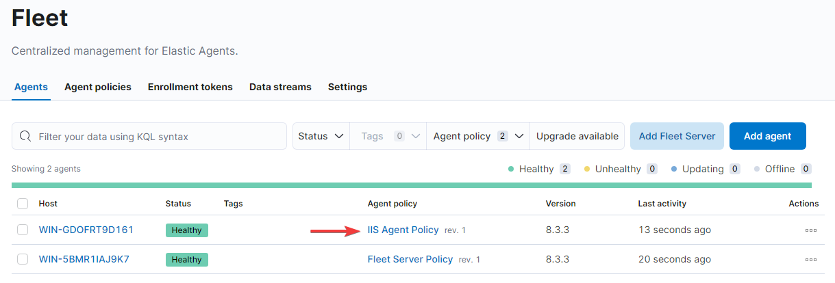 Setup Elastic Stack for IIS Logs on Windows Server – Peinelt IT